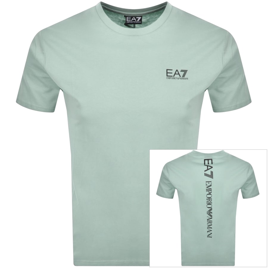 EA7 Emporio Armani Training T Shirt Blue Surf | Mainline Menswear